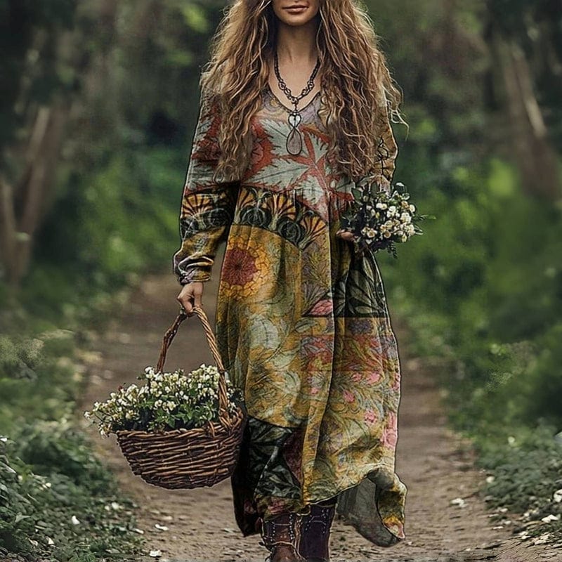 Vintage Floral Print Dress – Maxwell Carter