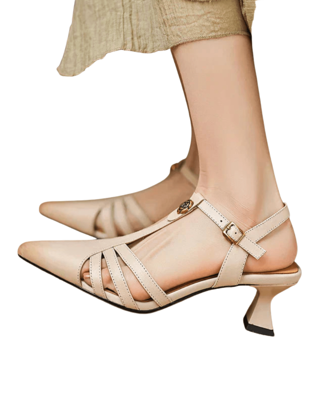 Isadora Sculpted Leather Heel – Maxwell Carter